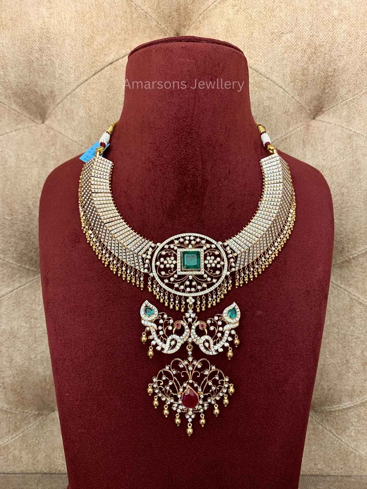 18k VVS EF Diamond Necklace | DNS-8602 – Amarsons Jewellery