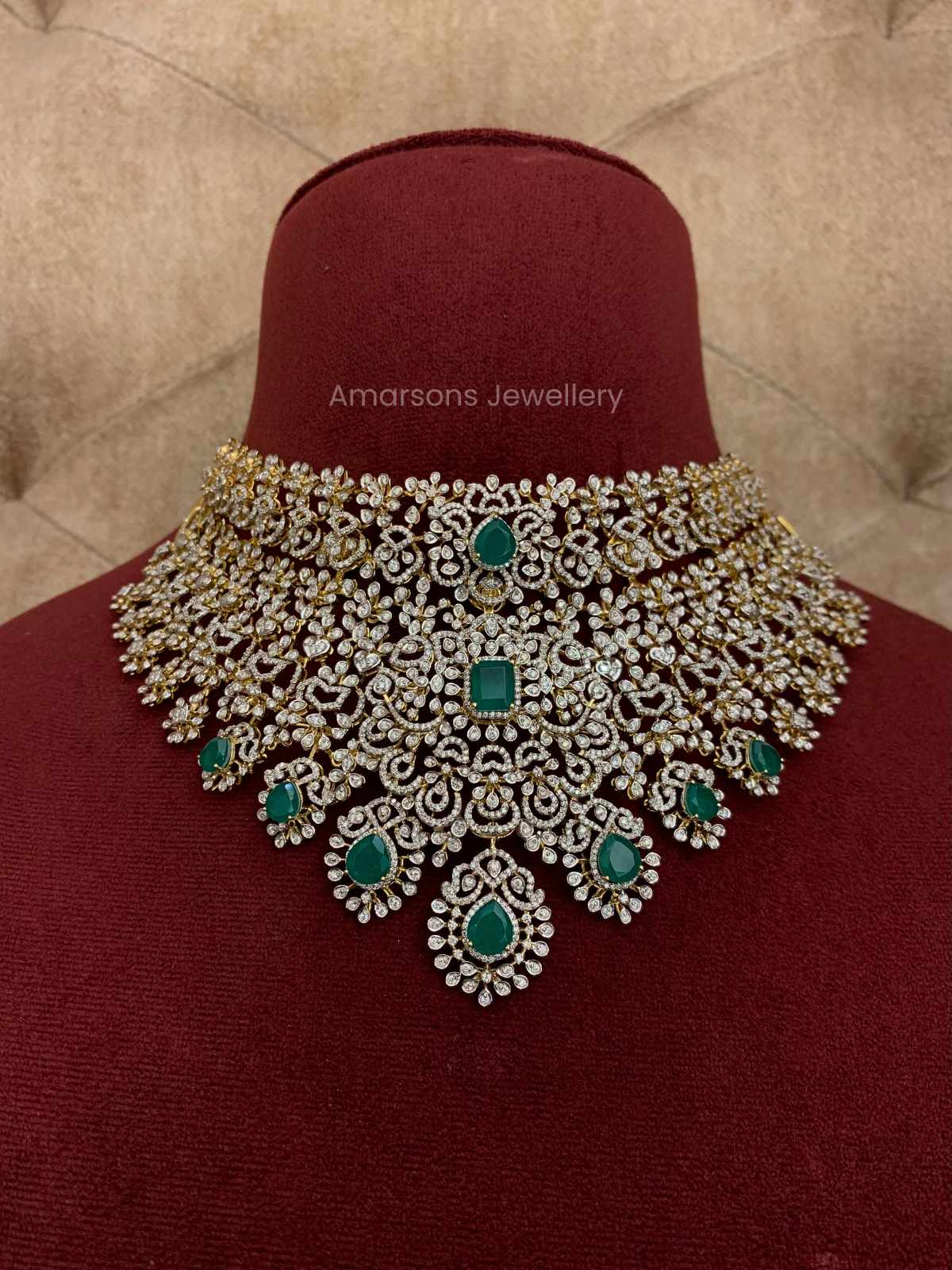 Exquisite 18k VVS EF Diamond Necklace | DNS-8825 – Amarsons Jewellery